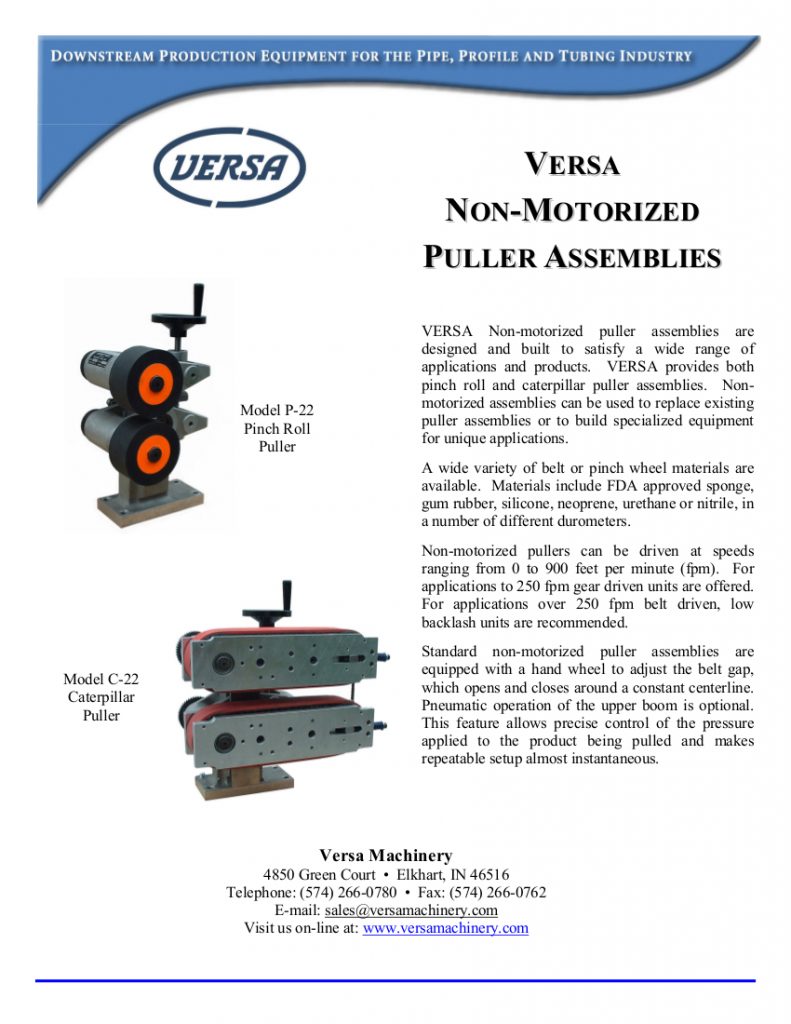 Non-Motorized Caterpillar Pullers | Versa Machinery